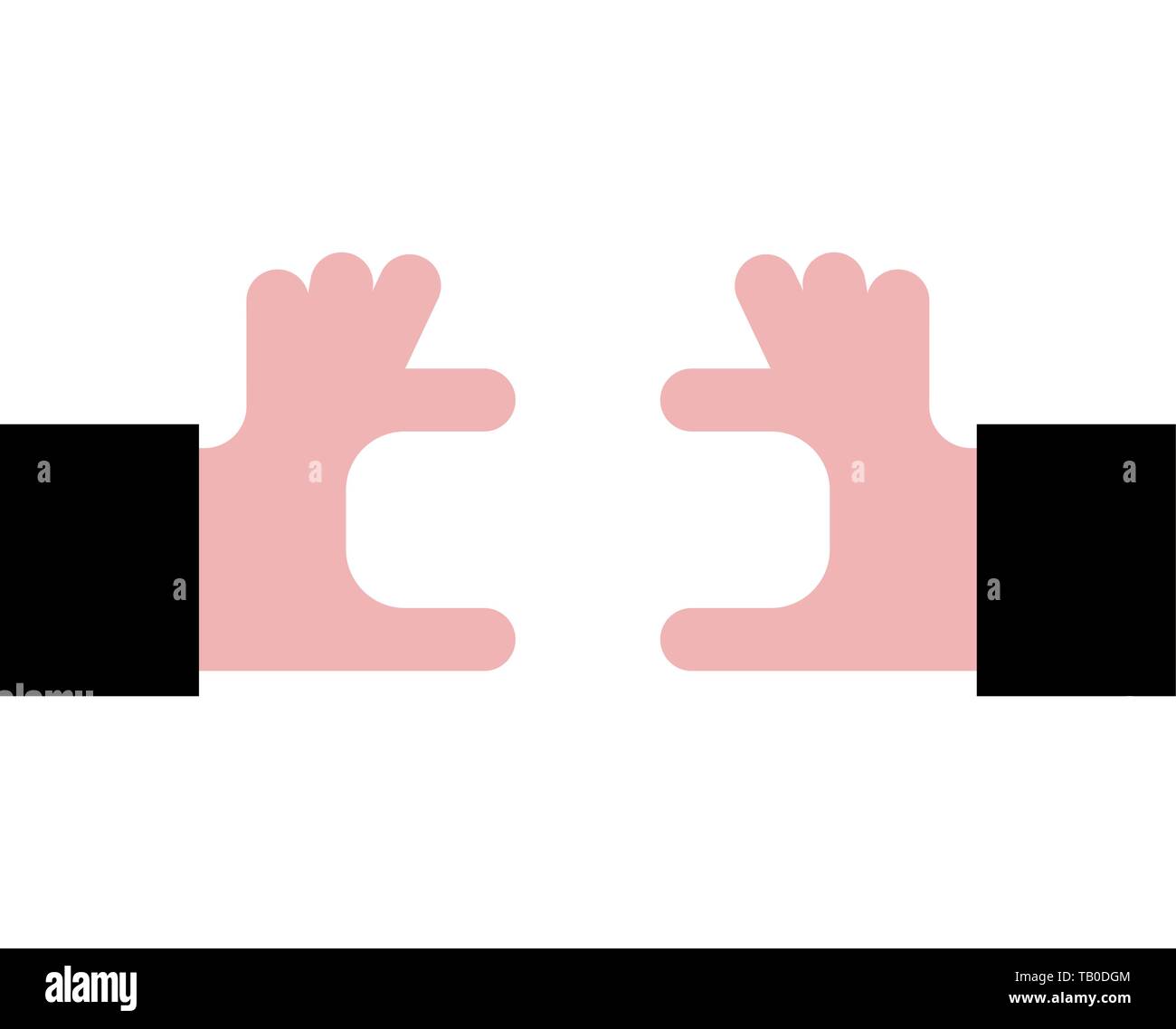 Hand hold with fingers template. Vector illustration Stock Vector Image ...