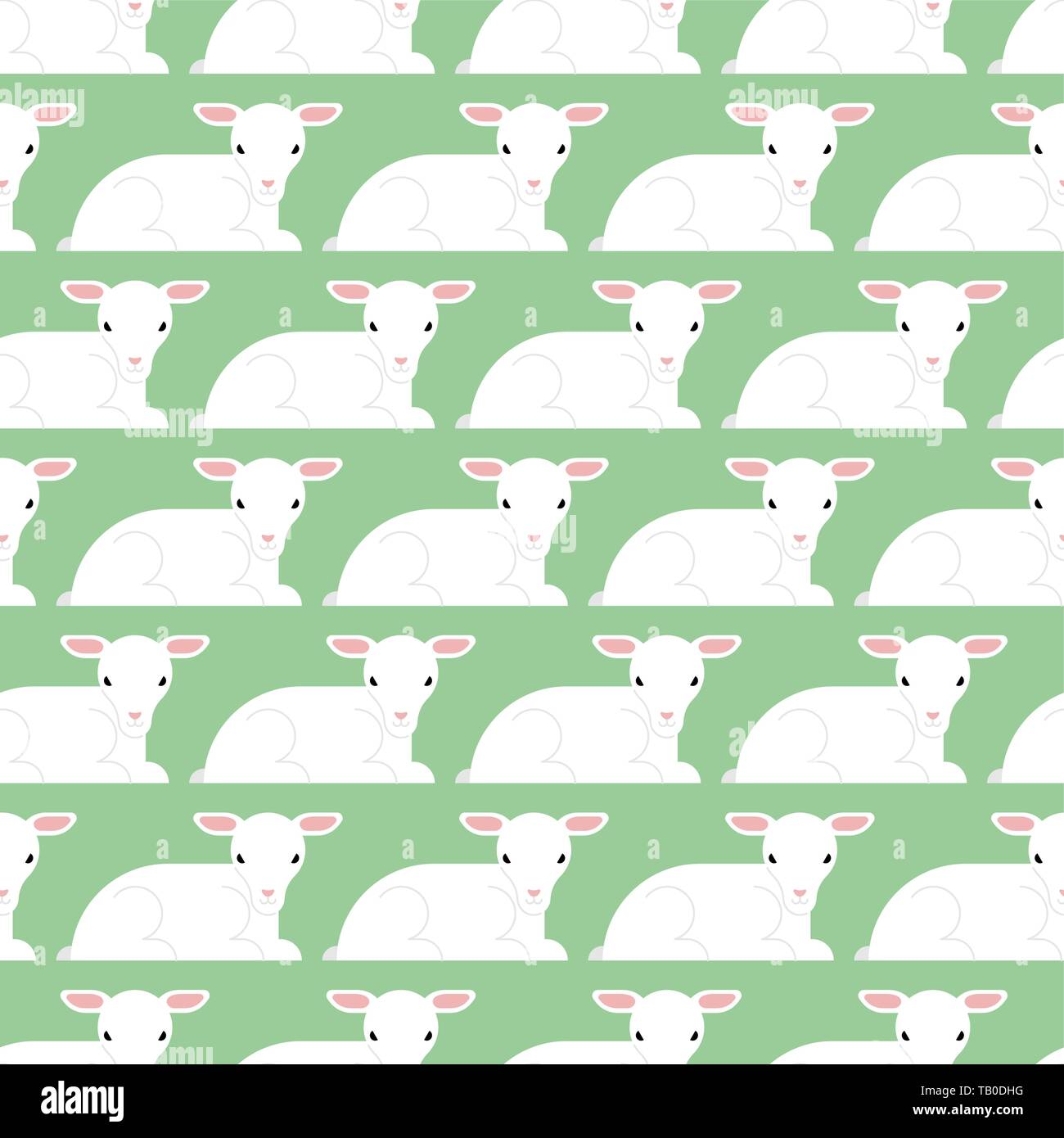 White lamb pattern seamless. Little yeanling background. Animal vector ...