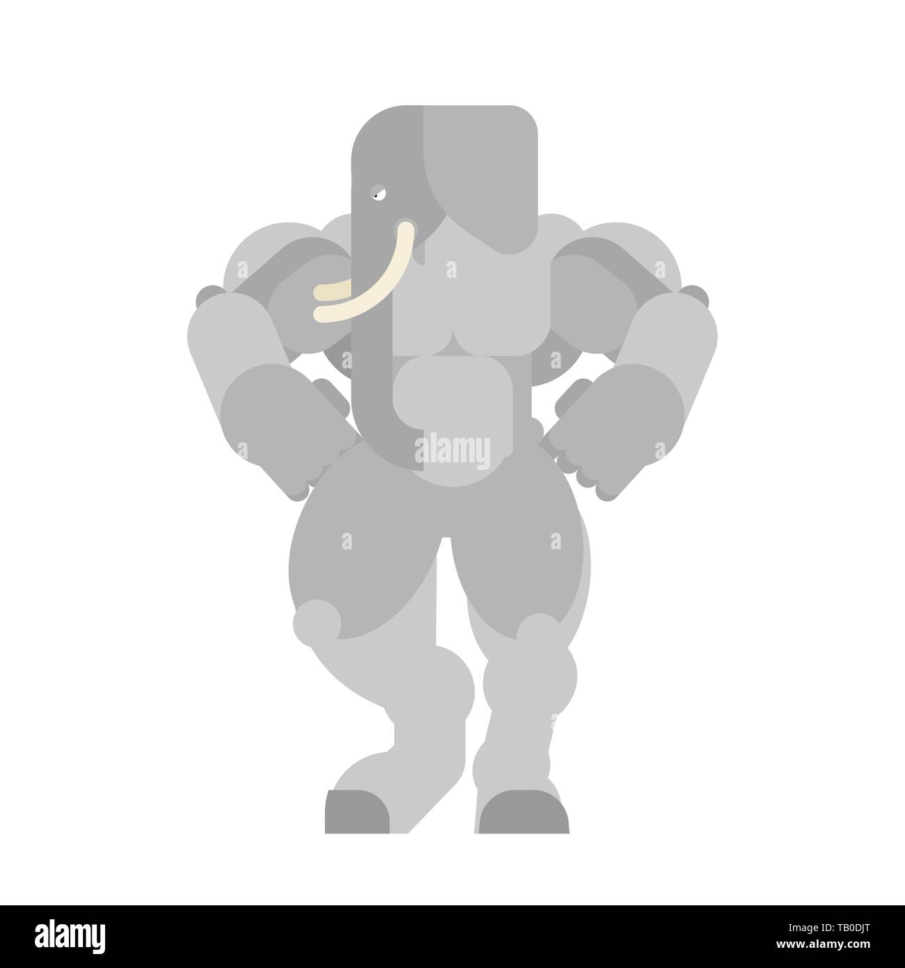 Strong Elephant. Powerful bishop. animal bodybuilder. hard beast Stock ...