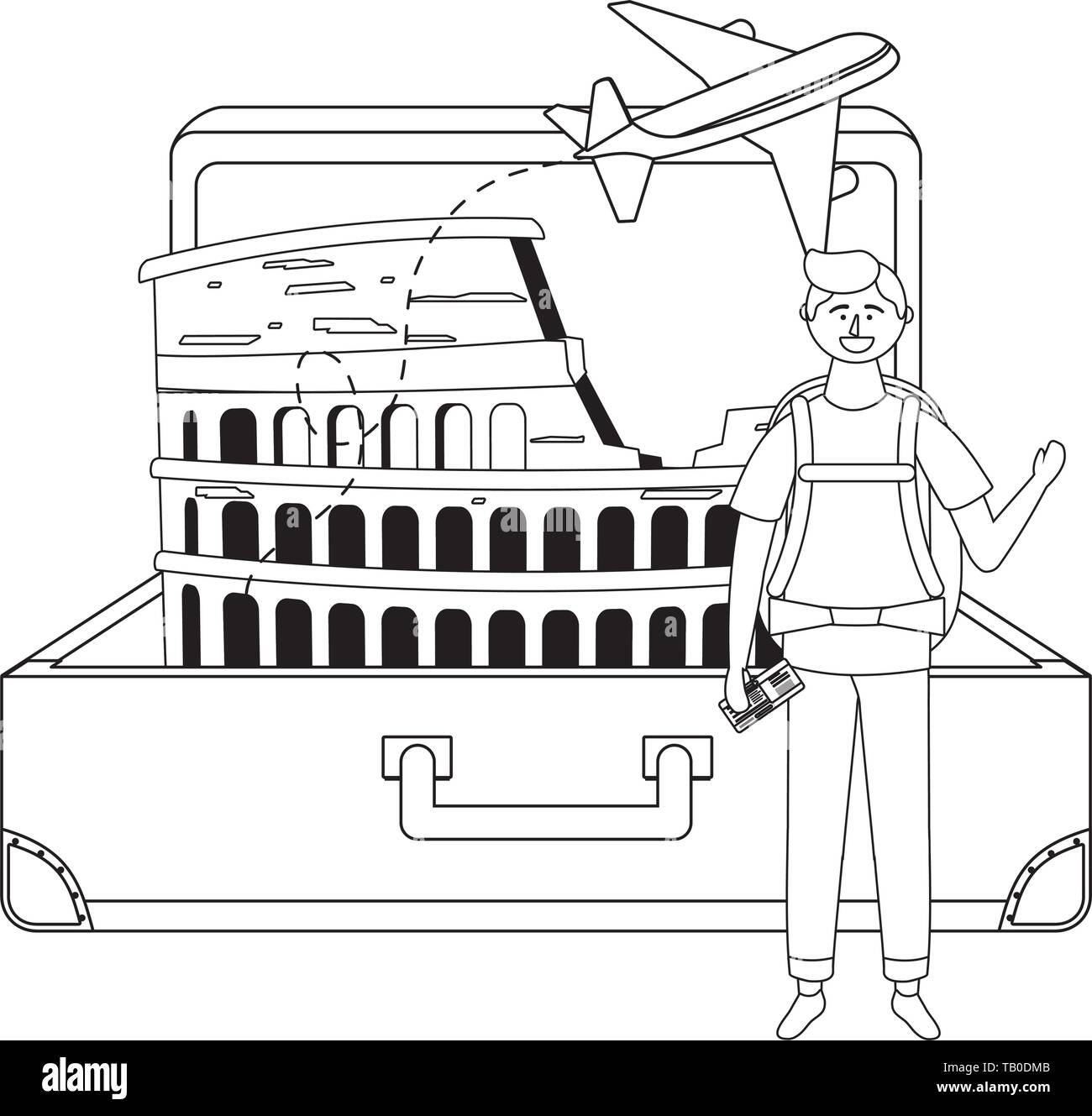 Rome coliseum landmark design, Travel trip vacation tourism and journey ...