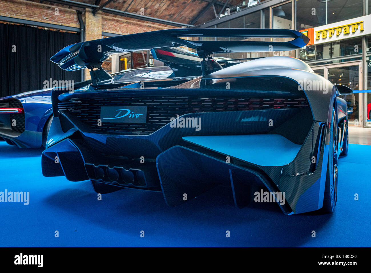 BERLIN - MAY 11, 2019: A sports car Bugatti Divo, 2018. Rear view. 32th ...