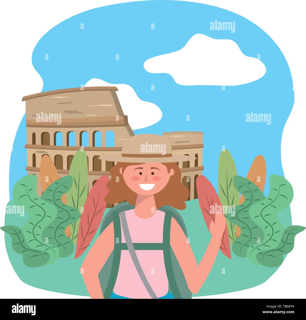 Rome coliseum landmark design, Travel trip vacation tourism and journey ...