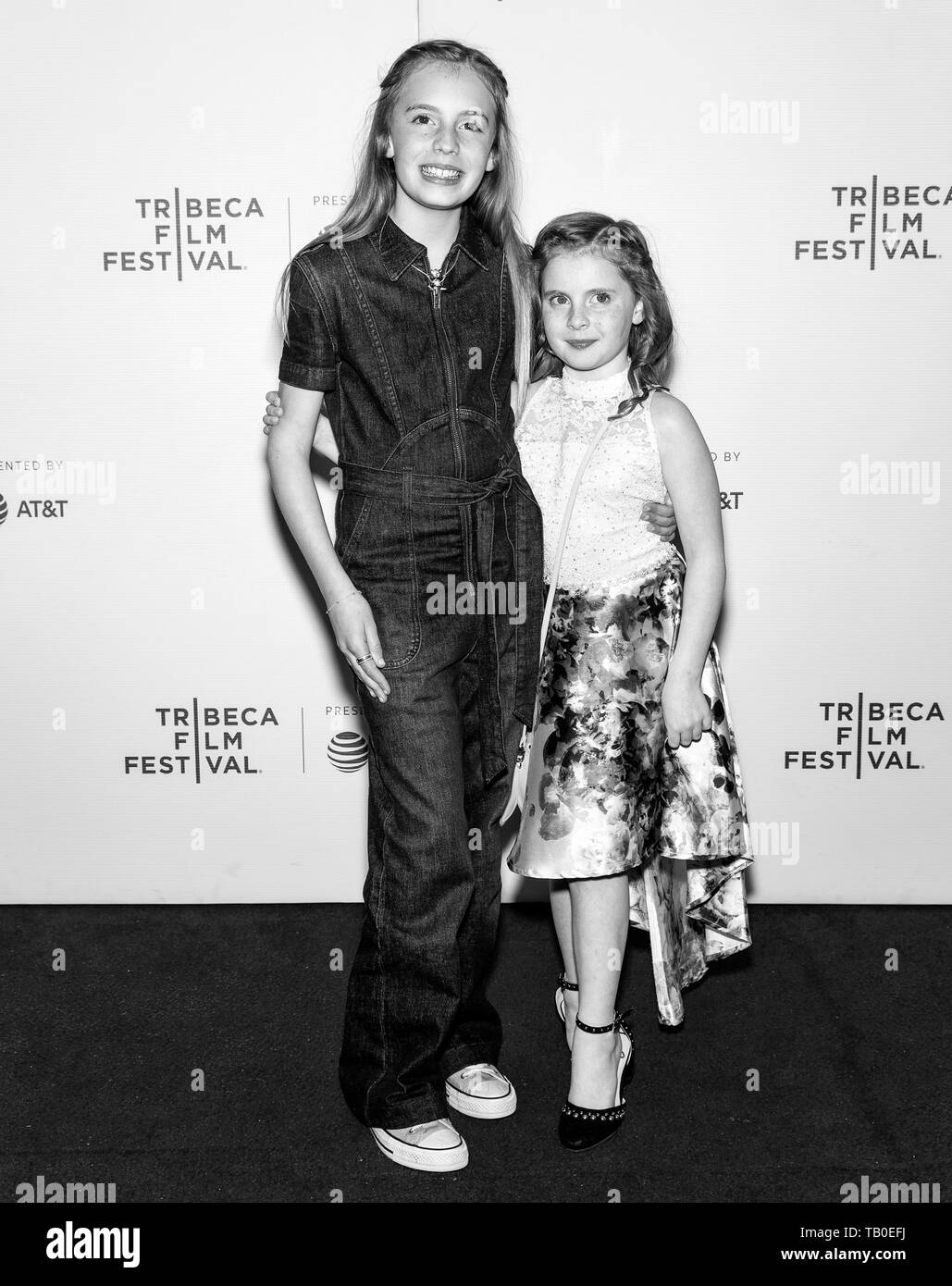 New York, NY - April 29, 2019: Kaitlyn Schechter and Emily Schechter ...