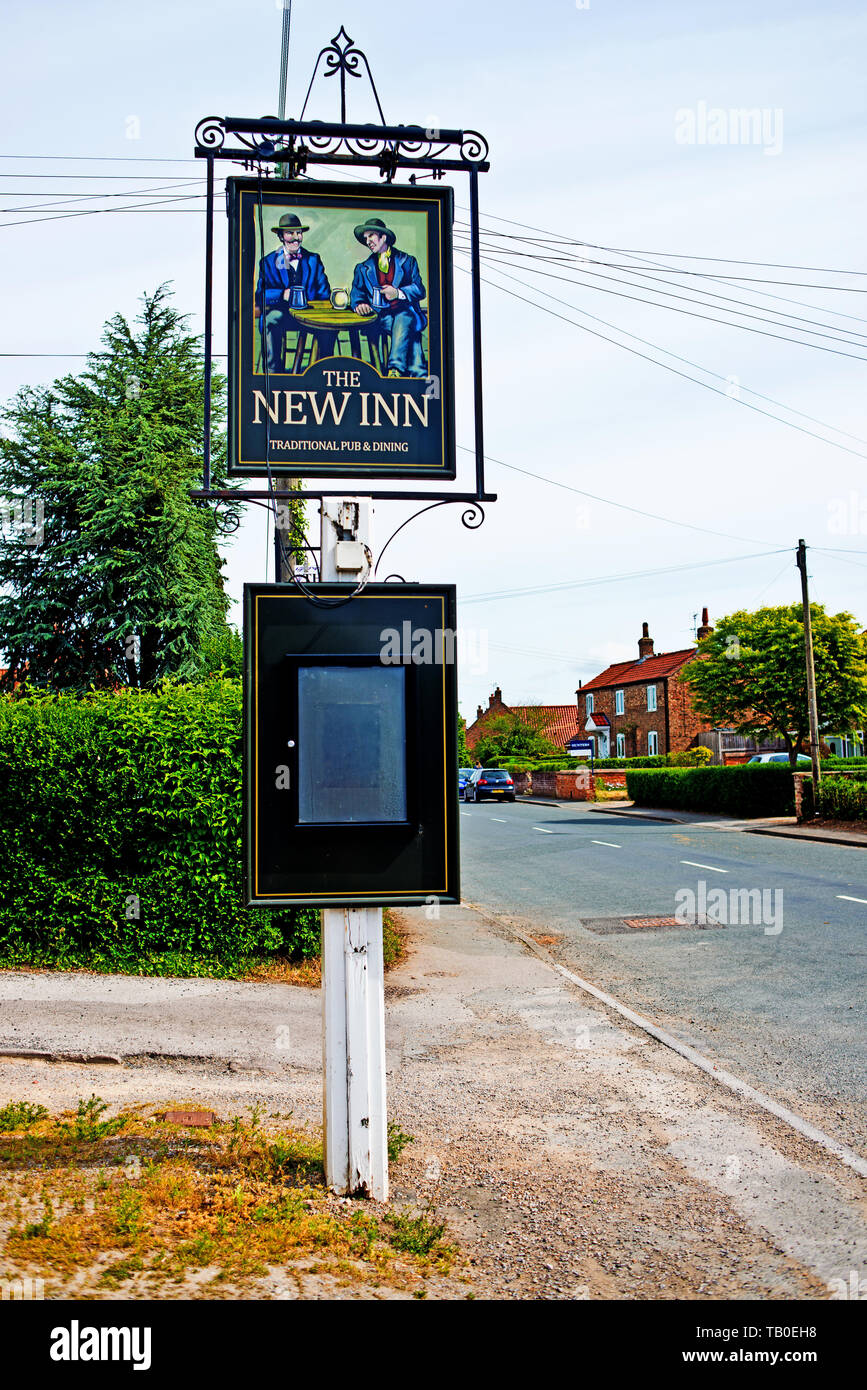 The New Inn Pub Sign, Huby, North Yorkshire, England Stock Photo - Alamy