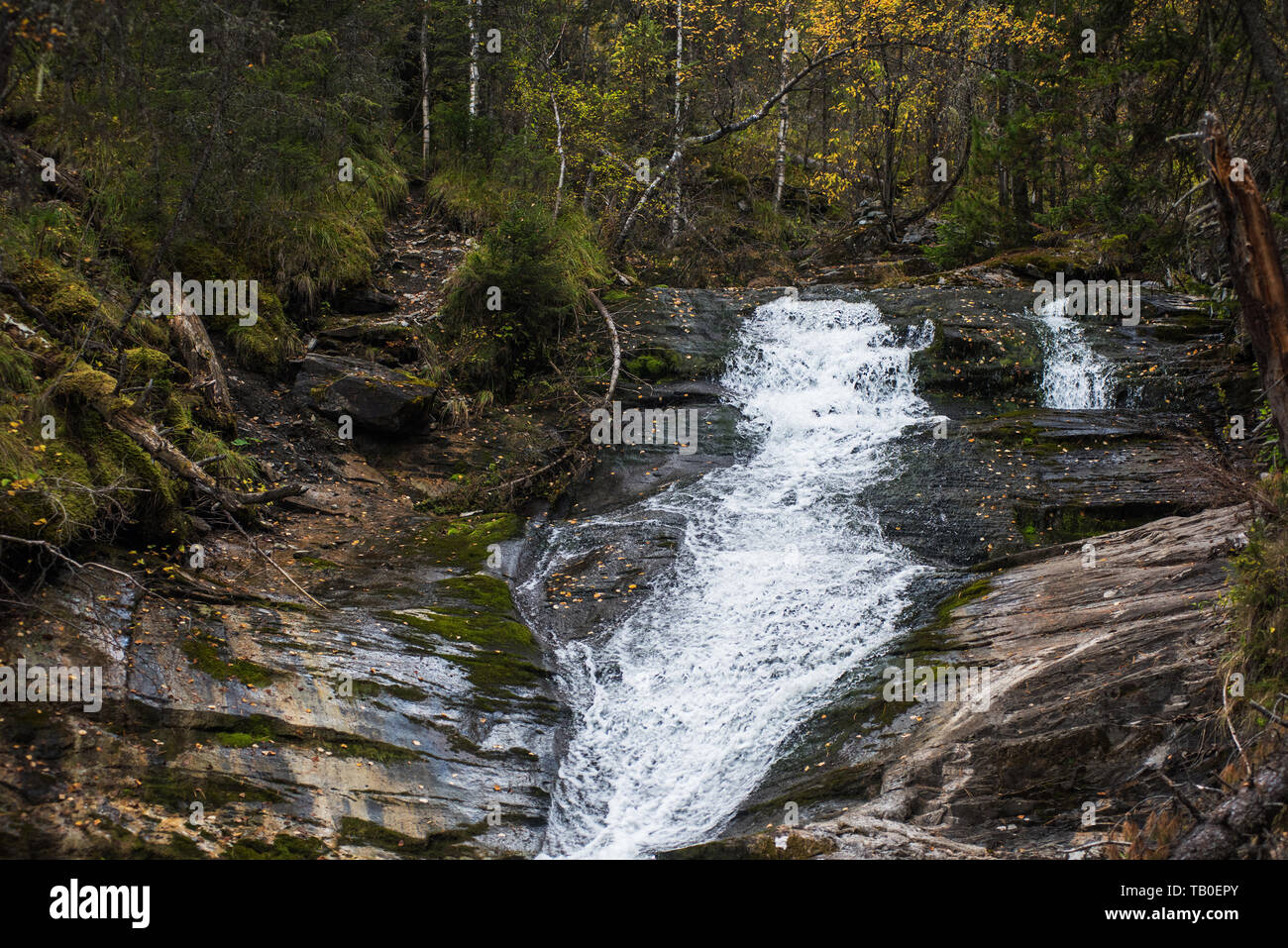 Waterfall on river Shinok Stock Photo - Alamy