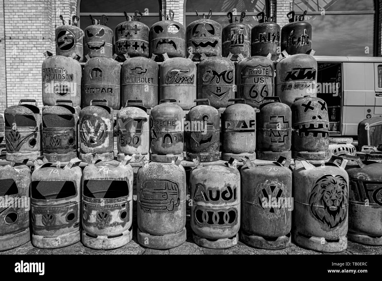 Old gas cylinders hi-res stock photography and images - Alamy