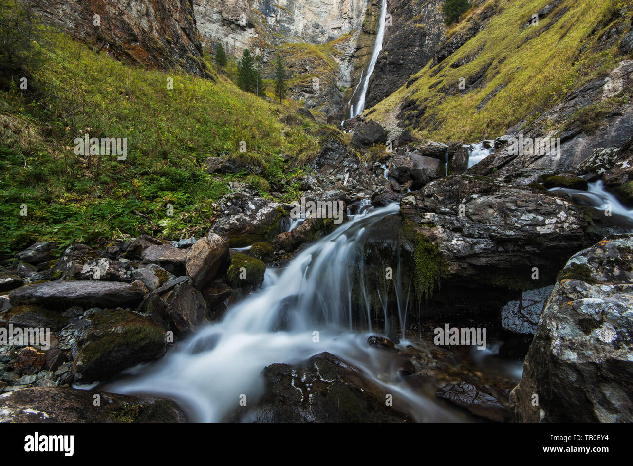 Waterfall on river Shinok Stock Photo - Alamy