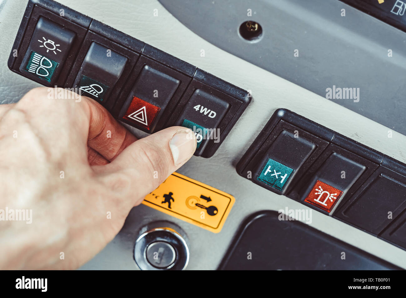 the buttons on the industrial equipments Stock Photo - Alamy