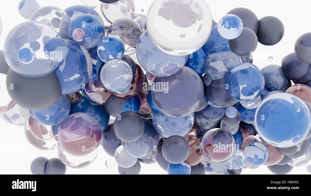 Abstract background with 3d spheres Stock Photo - Alamy
