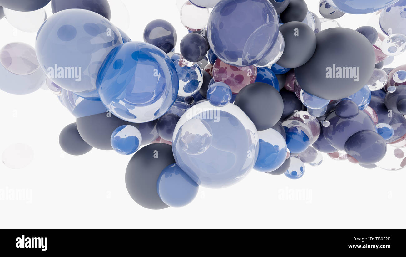 Abstract background with 3d spheres Stock Photo - Alamy