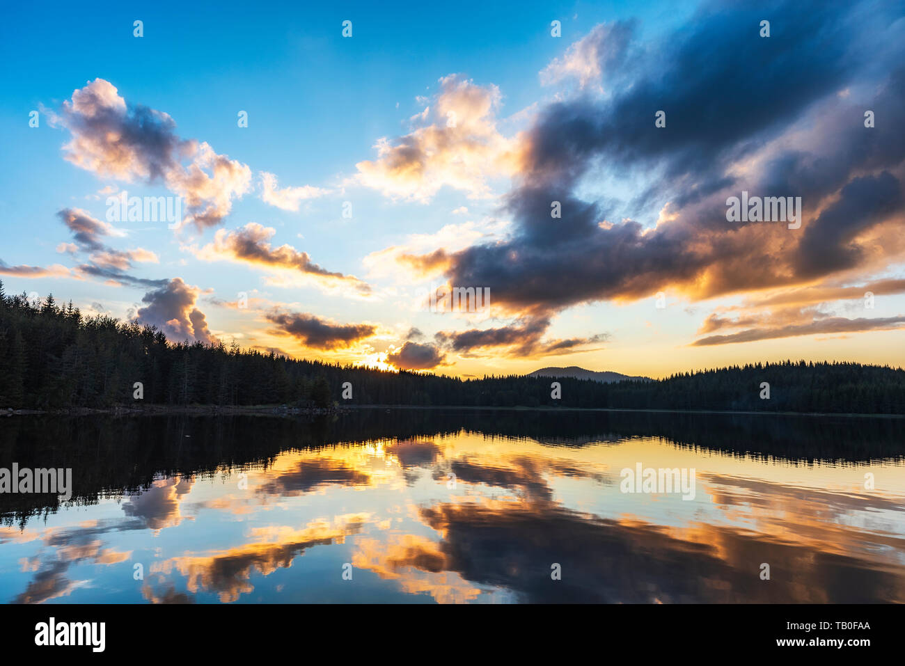 Impressively beautiful Fairy-tale mountain lake with crystal clear ...