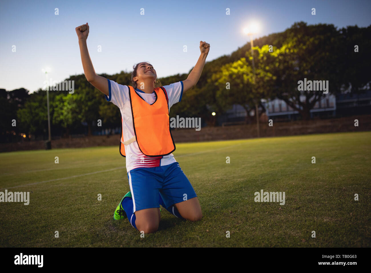 Happy soccer player hi-res stock photography and images - Alamy