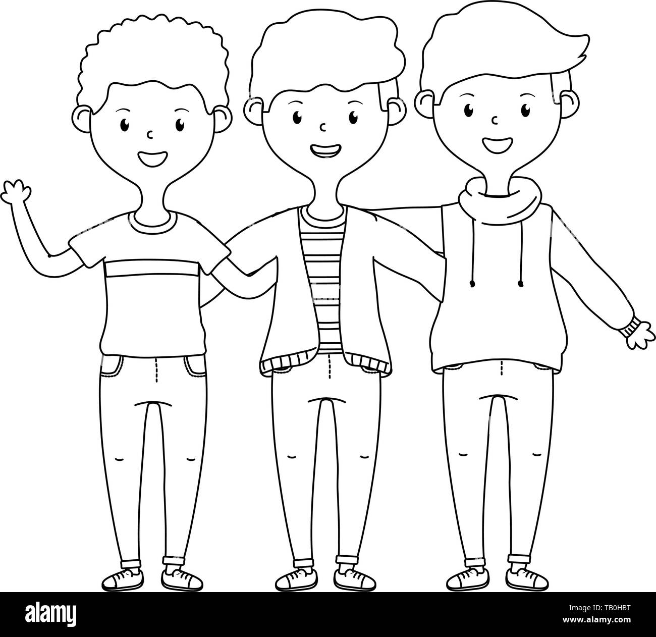 Teenager boys design, Friends male people young teen and man theme ...