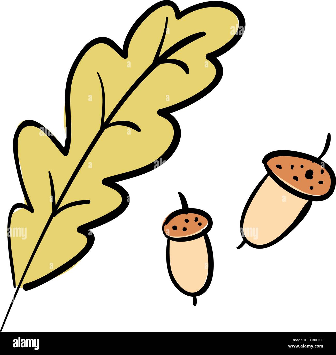 Oak leaf symbol Stock Vector Images - Alamy