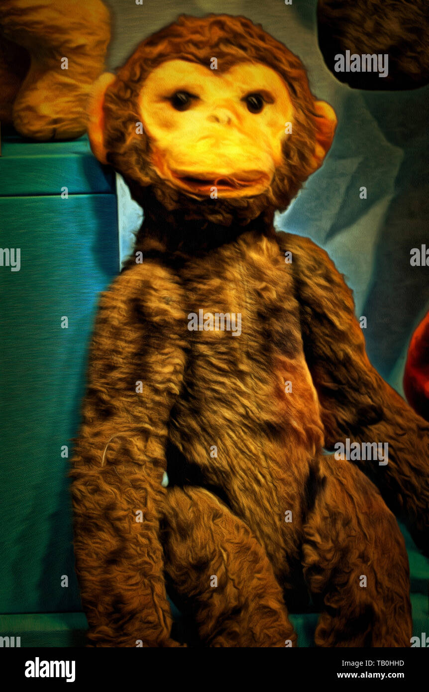 Old monkey toy hi-res stock photography and images - Alamy