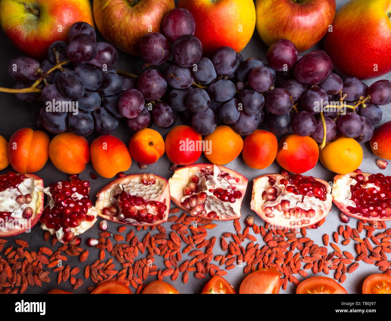 red fruits and berrys rich vitamin, resveratrol, antioxidants food ...