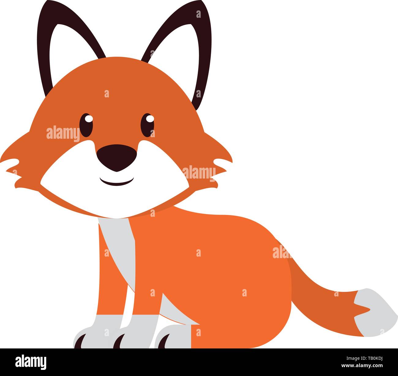 Fox wildlife cute animal cartoon Stock Vector Image & Art - Alamy