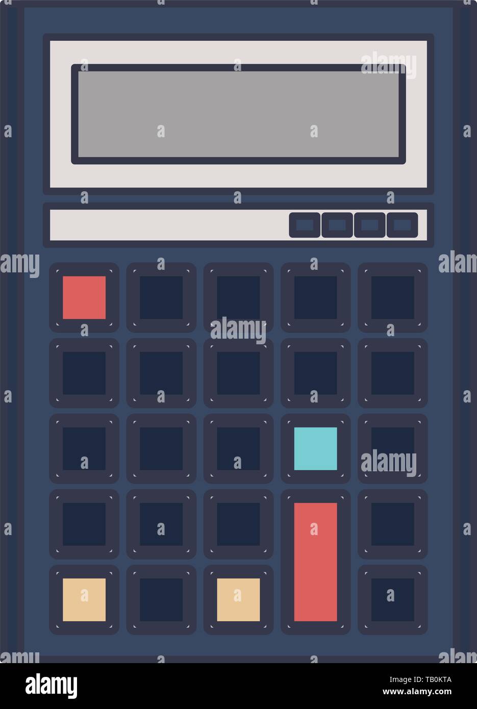 Calculator math device isolated Stock Vector Image & Art - Alamy