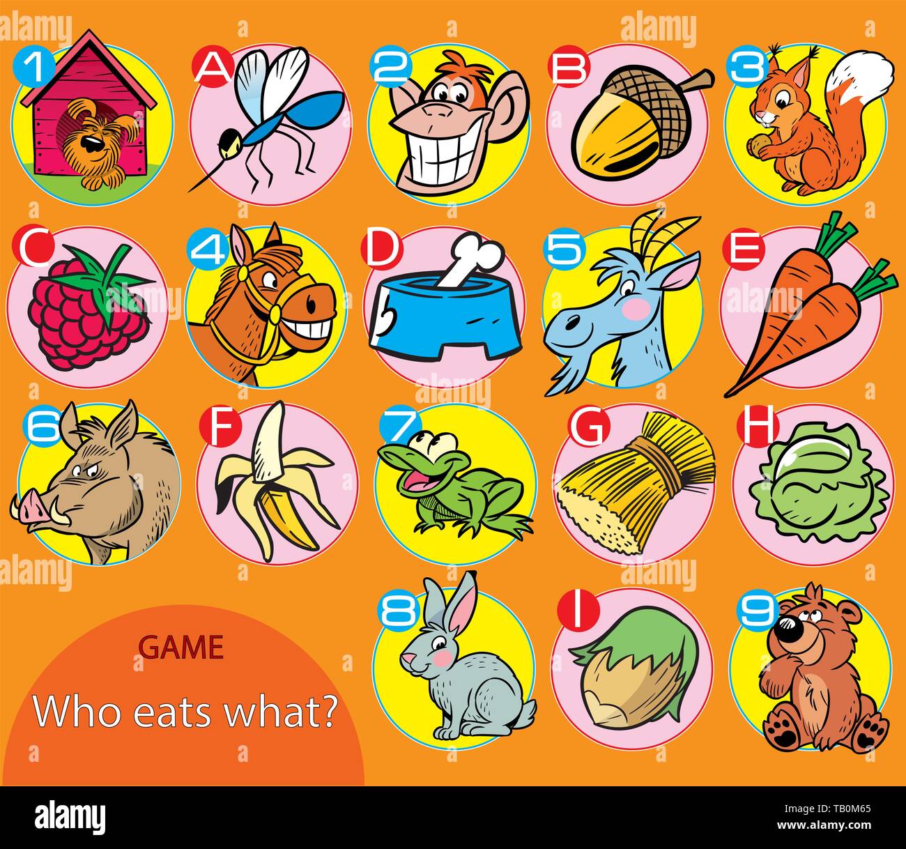Puzzle , where it is necessary to correctly decide what does every ...