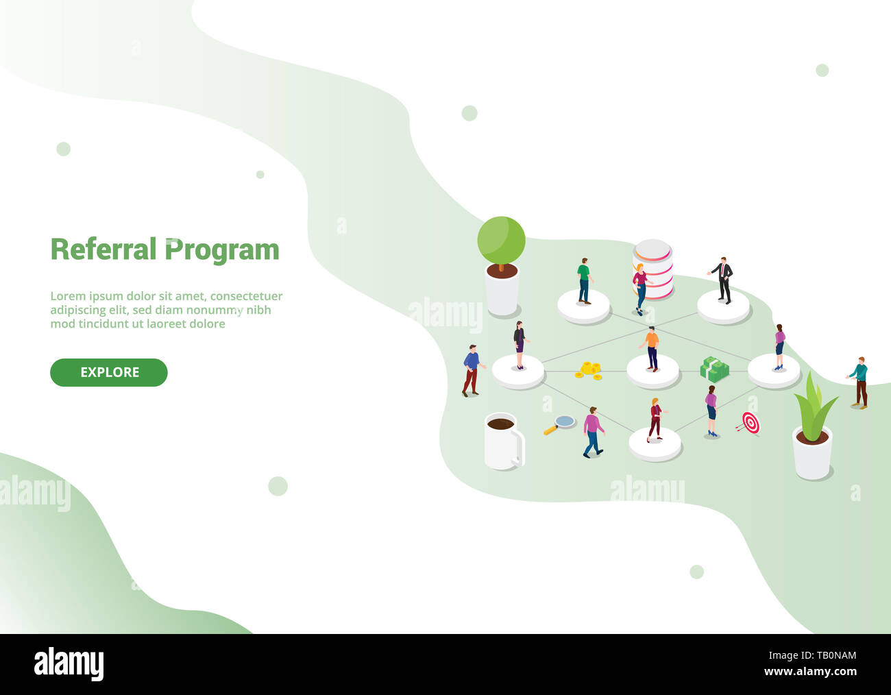 referral affiliate partnership program with team people connect or ...