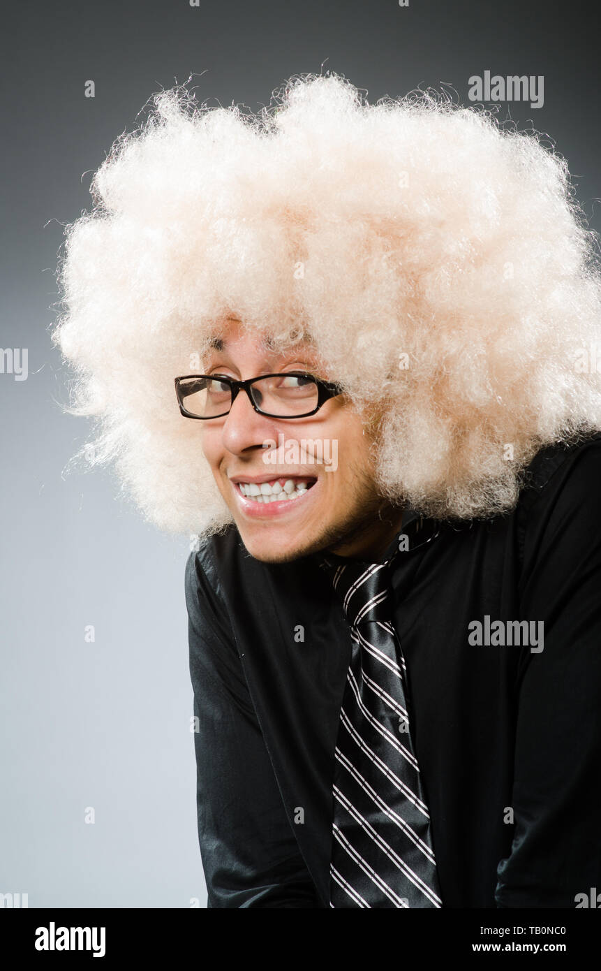 Man with funny hair style Stock Photo - Alamy