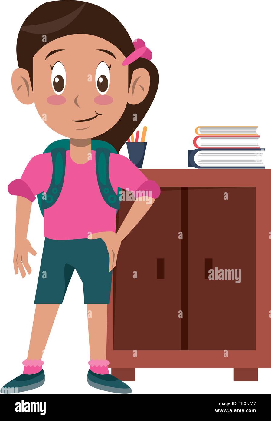 Student kid in classroom cartoon Stock Vector Image & Art - Alamy