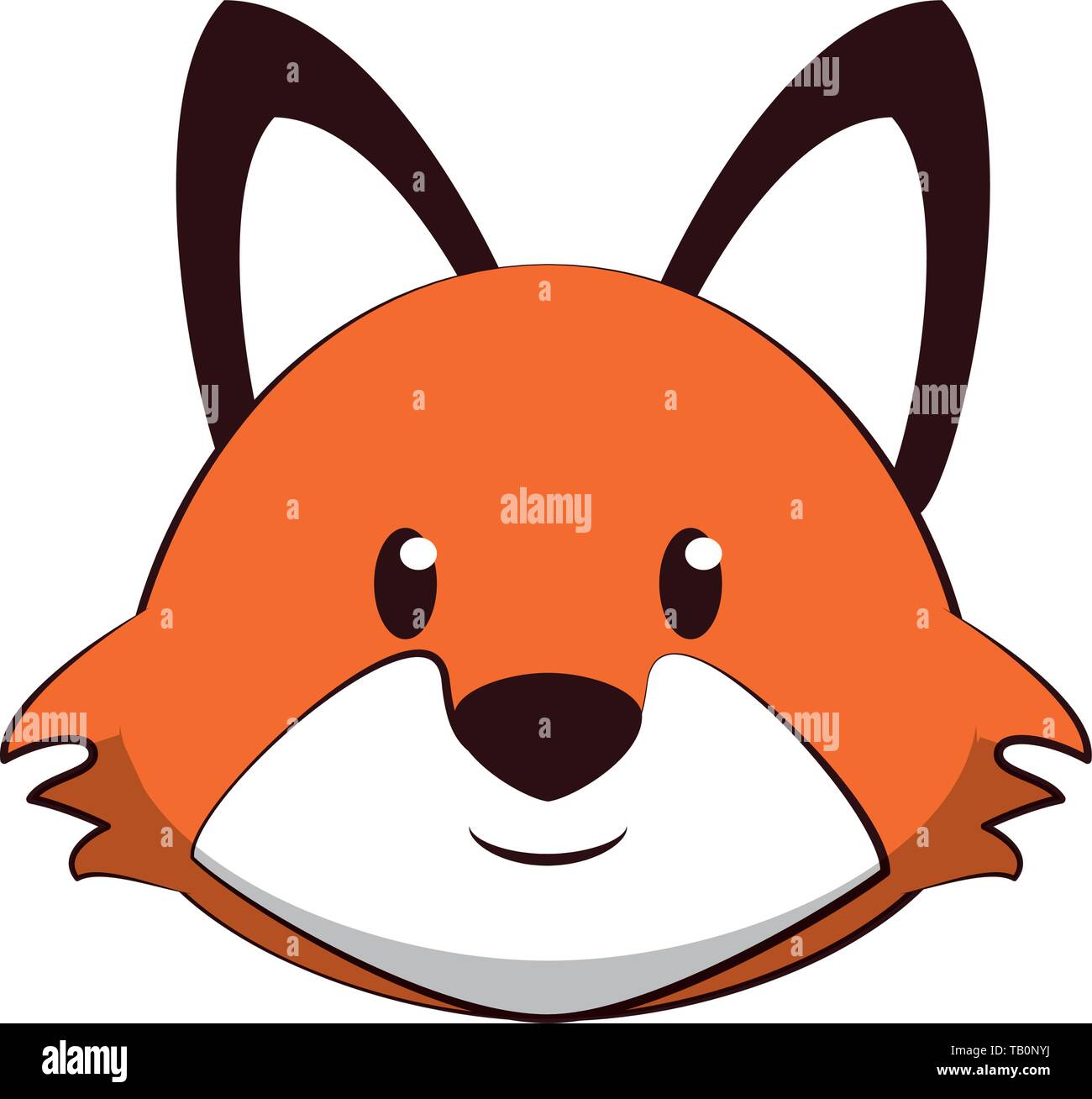 Fox head wildlife cute animal cartoon Stock Vector Image & Art - Alamy
