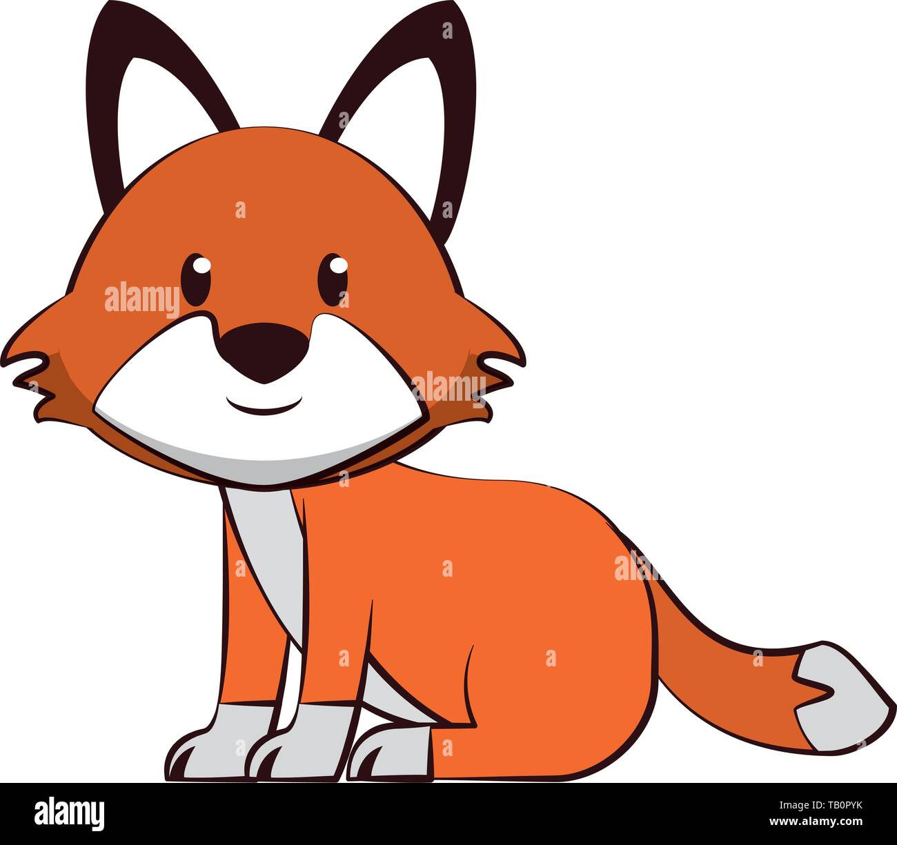 Fox wildlife cute animal cartoon Stock Vector Image & Art - Alamy