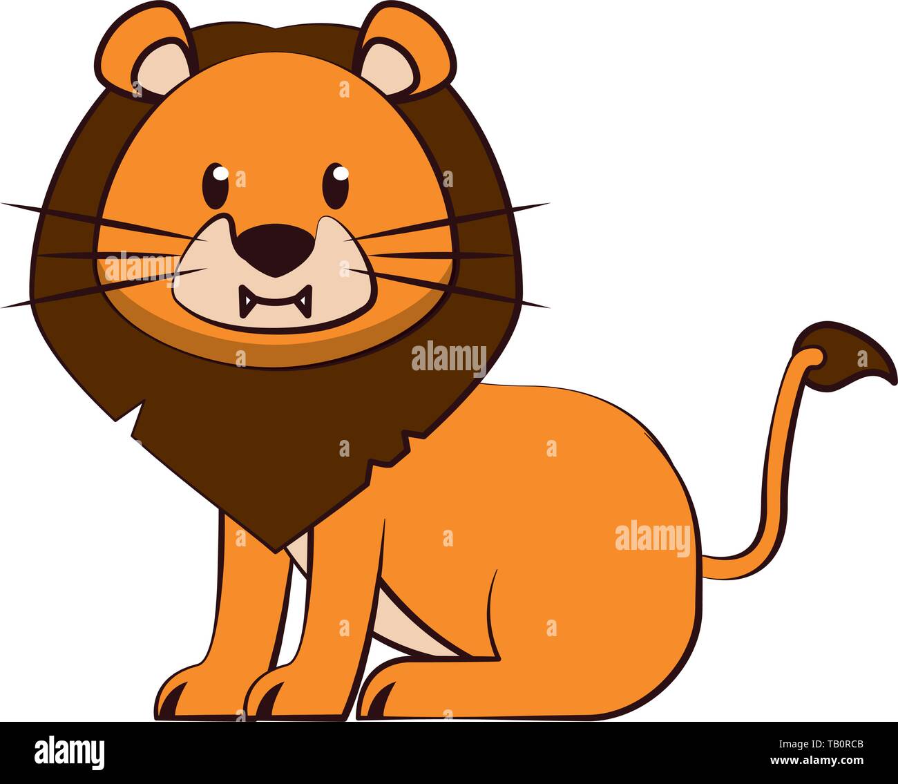 Lion wildlife cute animal cartoon Stock Vector Image & Art - Alamy