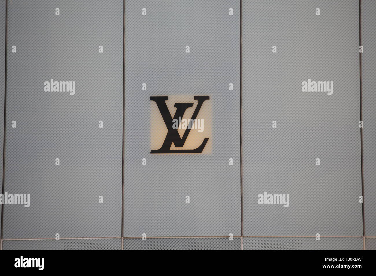 LV, is a fashion company founded in 1854 by Louis Vuitton Stock Photo ...