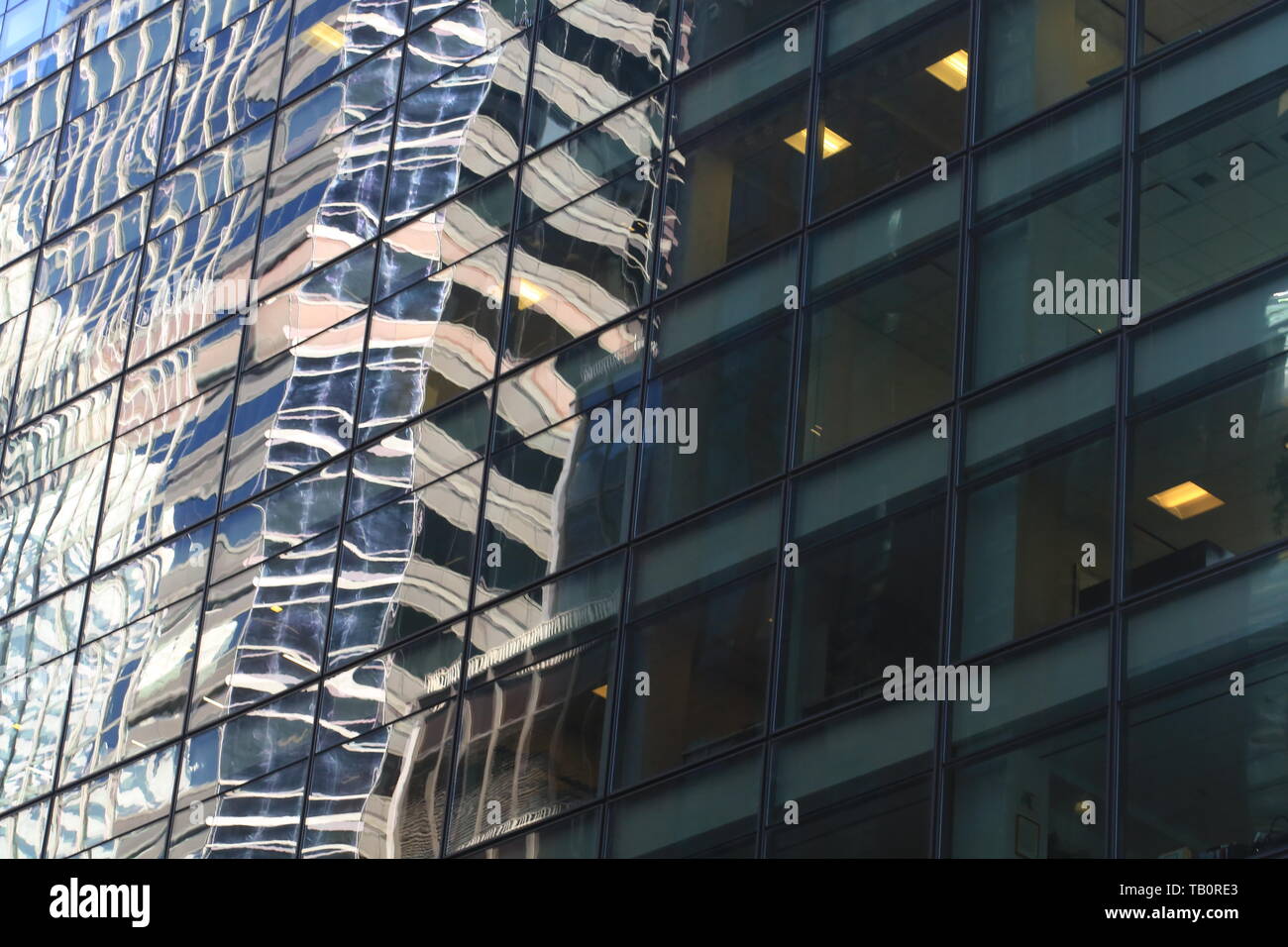 glass building reflection in new york Stock Photo - Alamy