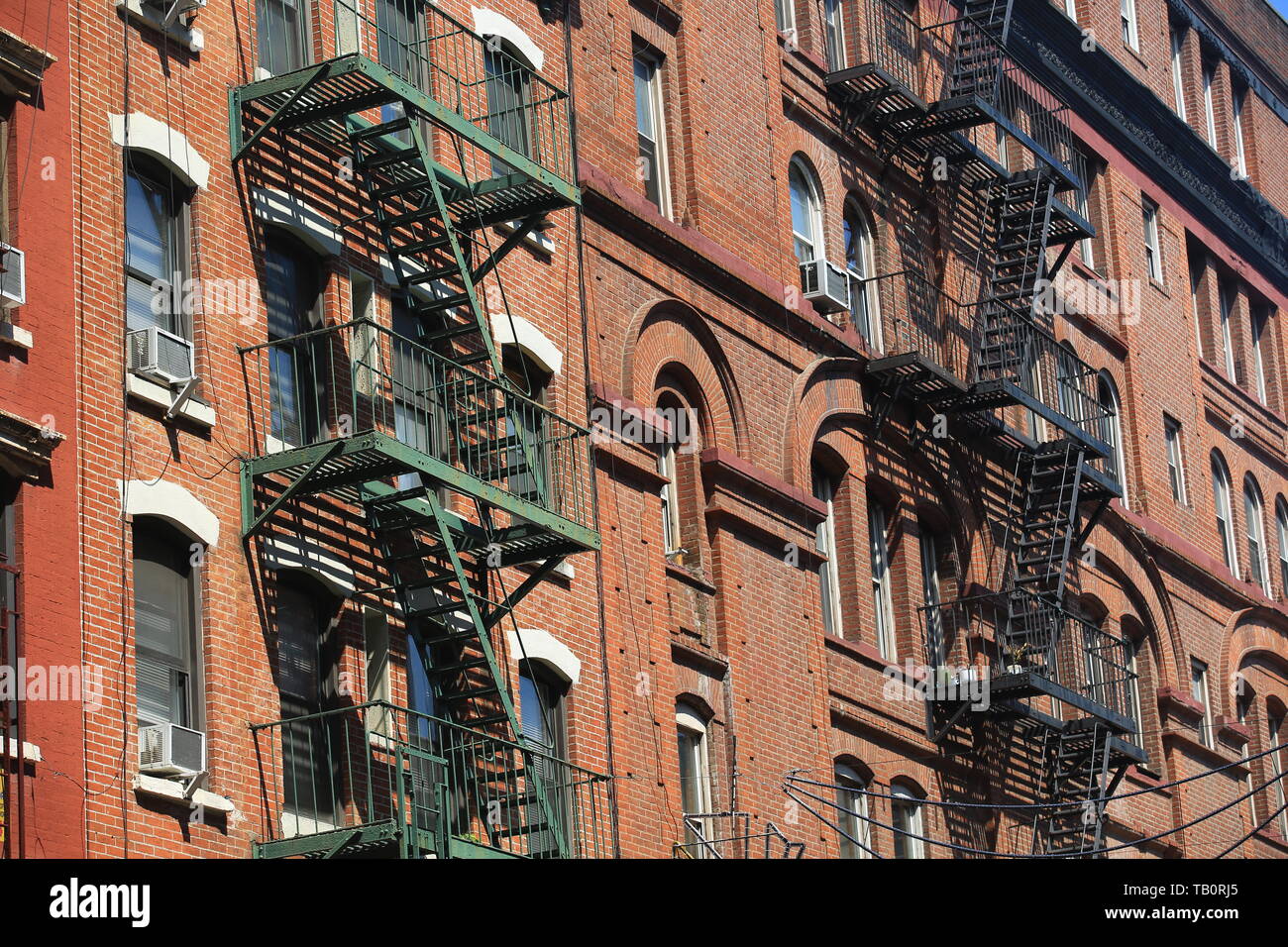 Fire Escape On Apartment Block High Resolution Stock Photography and ...