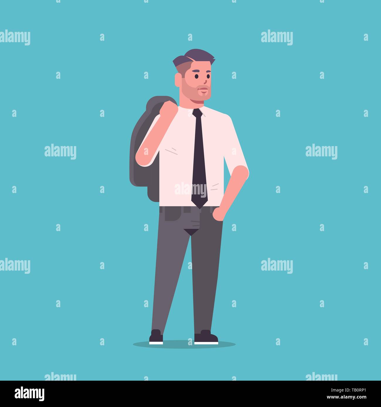 Vector Offices Man Standing Businessman Cartoon Premium Vector