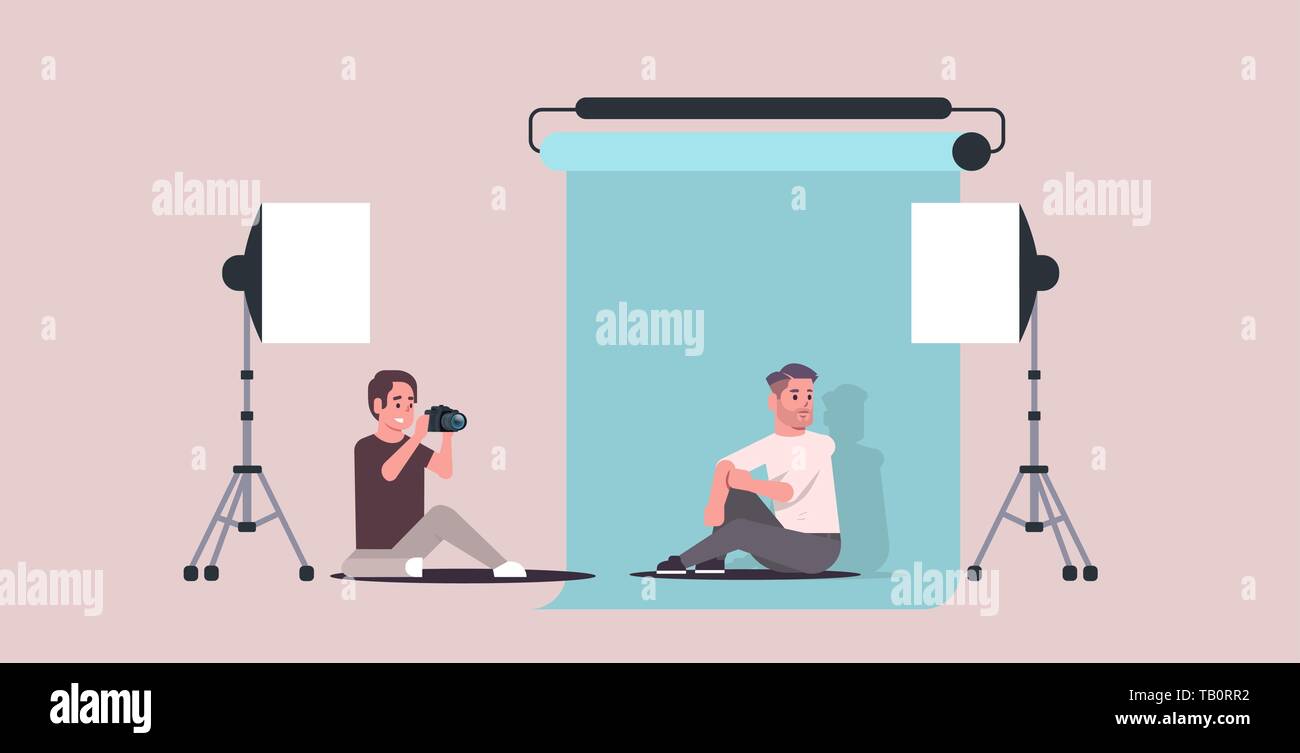 professional photographer using camera shooting business man in formal ...