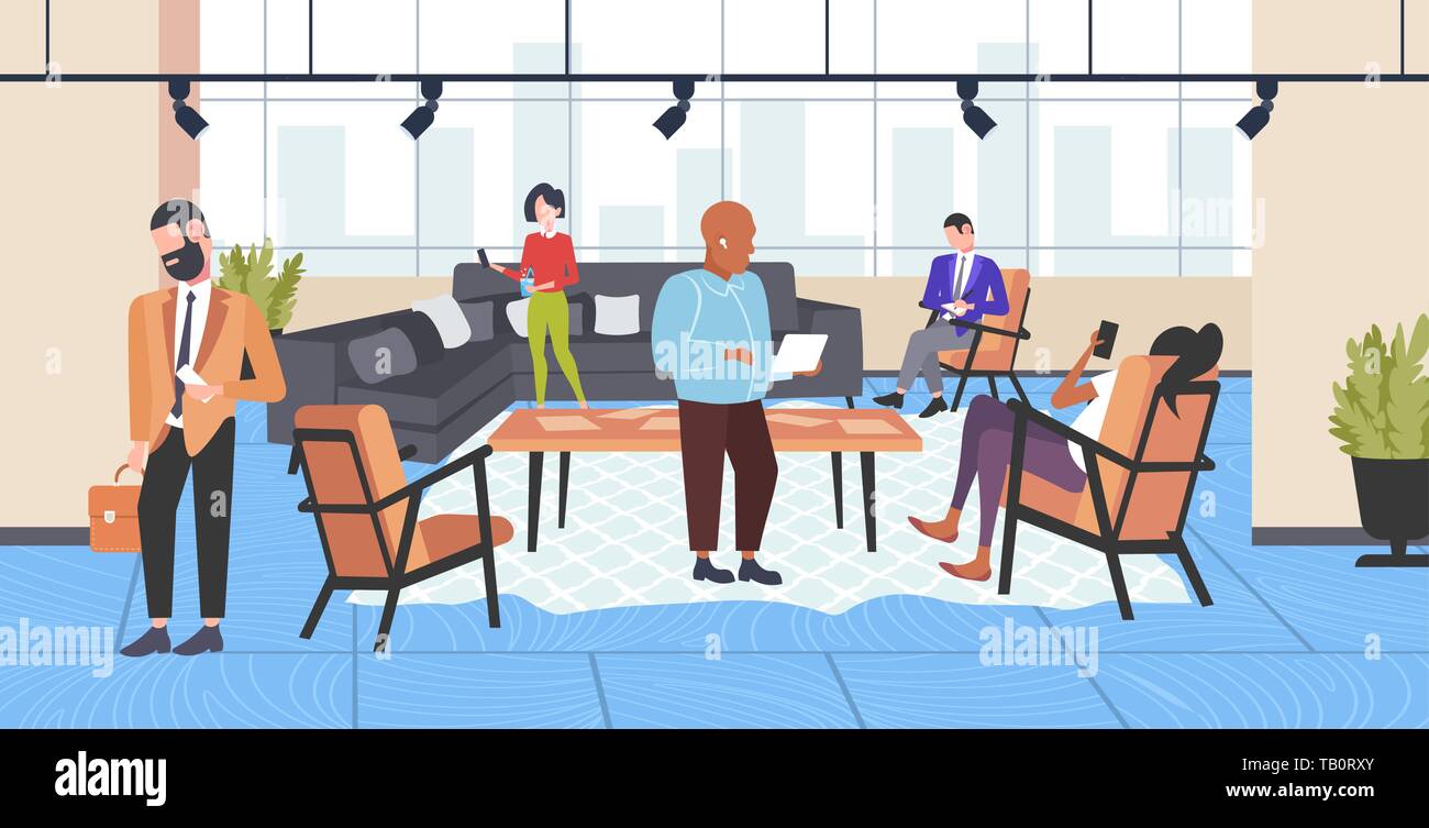Open space office interior workers hi-res stock photography and images ...