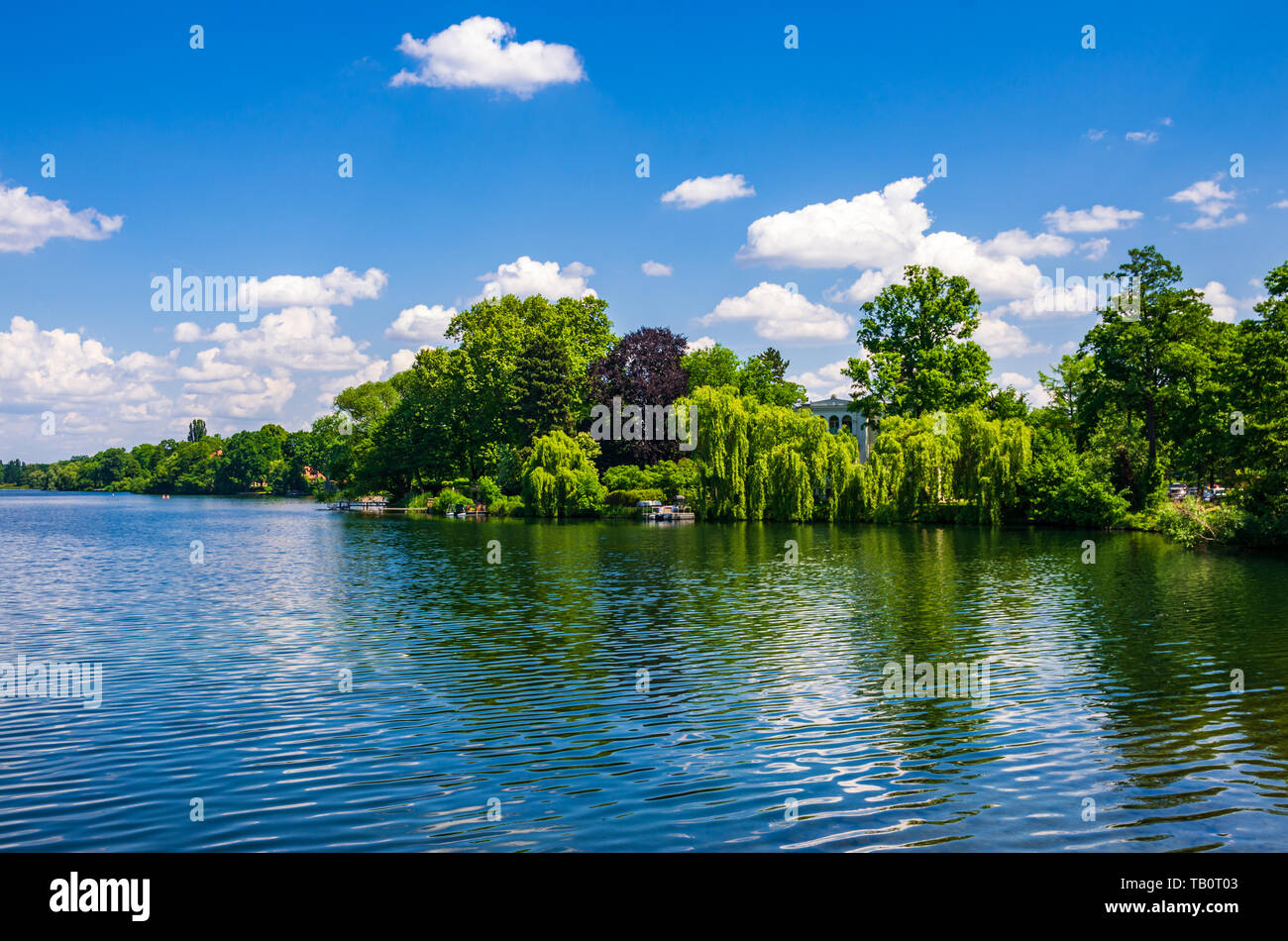 Spring landscape of a lake in Potsdam, Germany in a beautiful day Stock ...