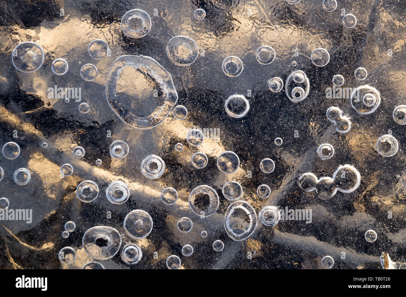 Texture abstract closeup background ice with grooves, furrows, and ...