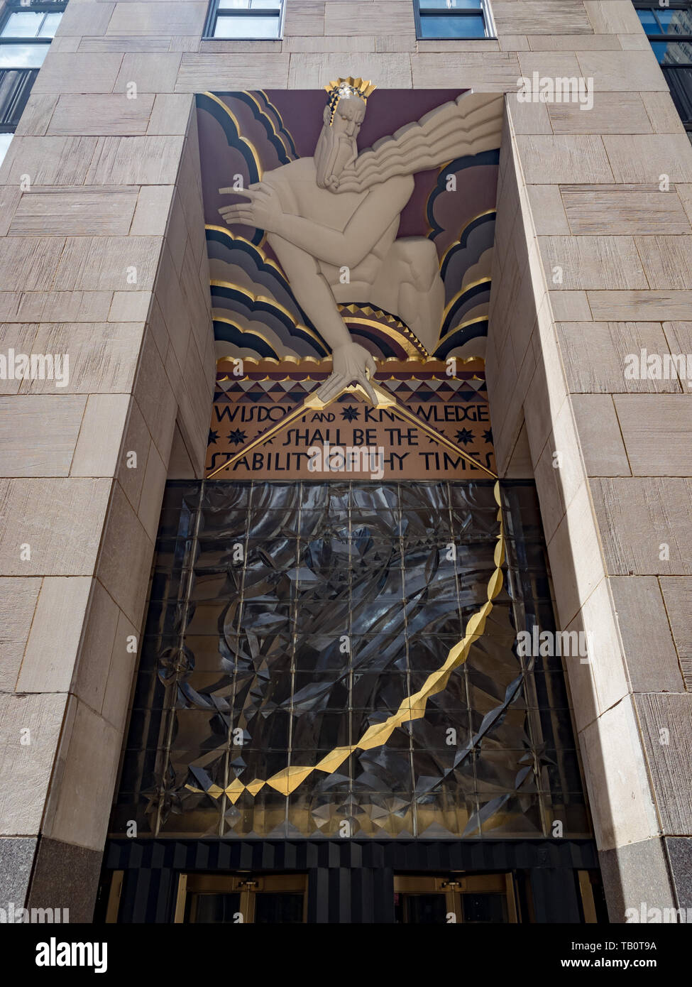 Rockefeller plaza sign hi-res stock photography and images - Alamy