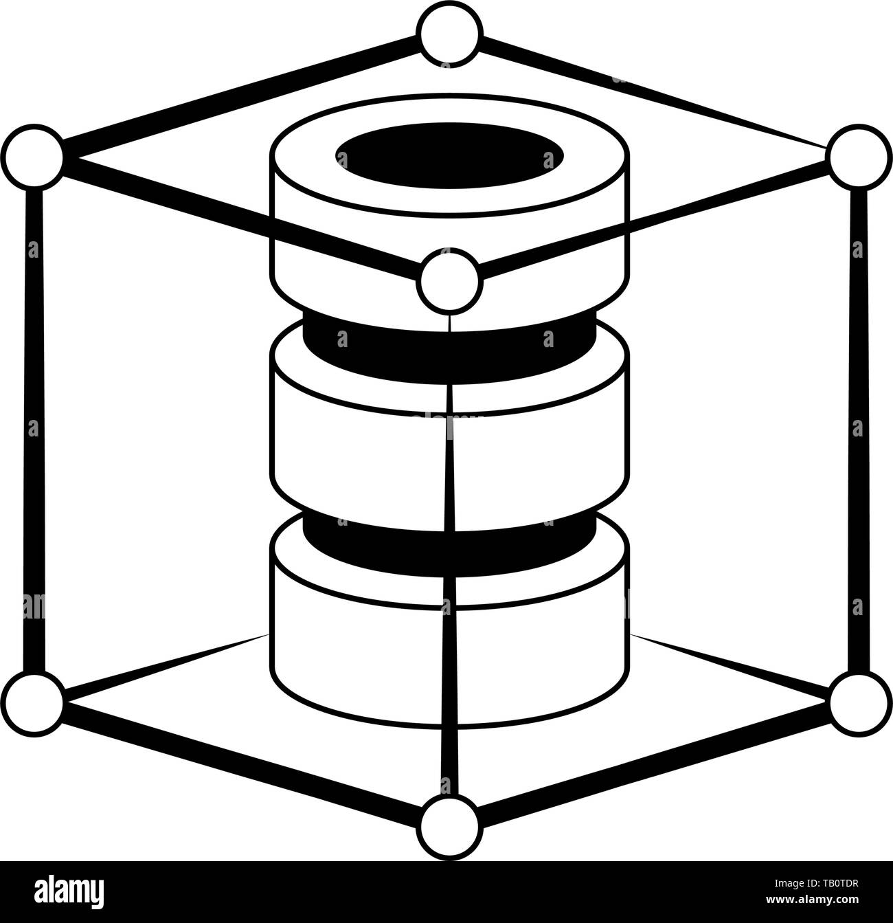 Inside cube Black and White Stock Photos & Images - Alamy