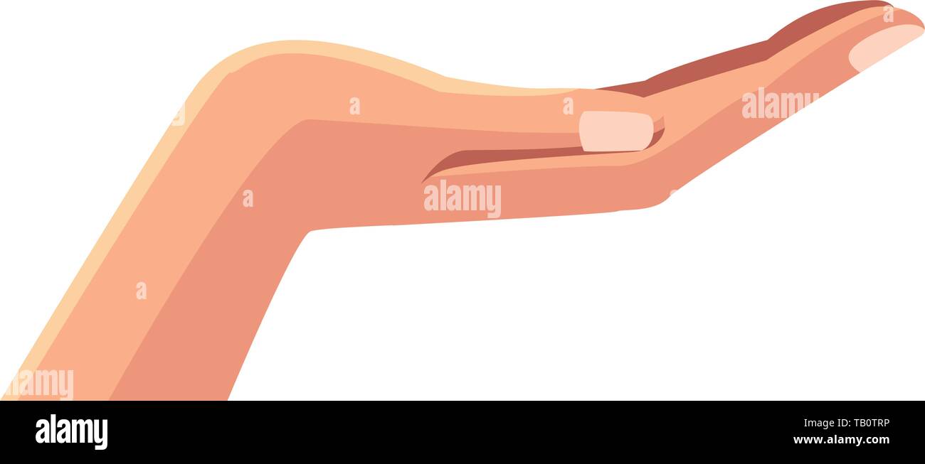 hand palm up icon cartoon Stock Vector Image & Art - Alamy