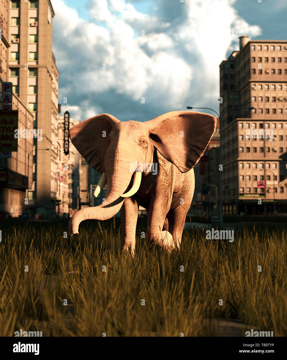 Fantasy city elephant hi-res stock photography and images - Alamy