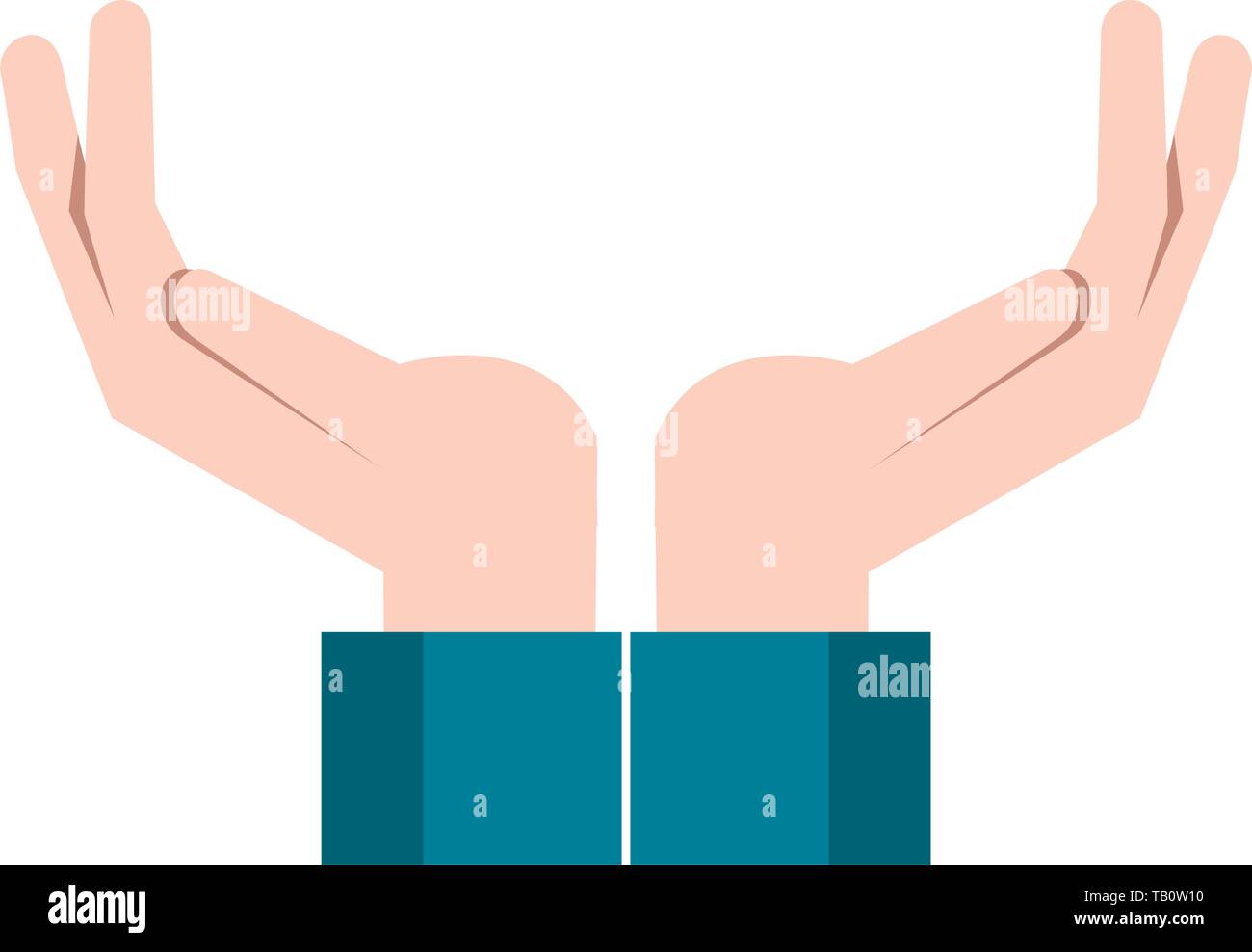 Hands open up cartoon isolated Vector illustration Stock Vector Image ...