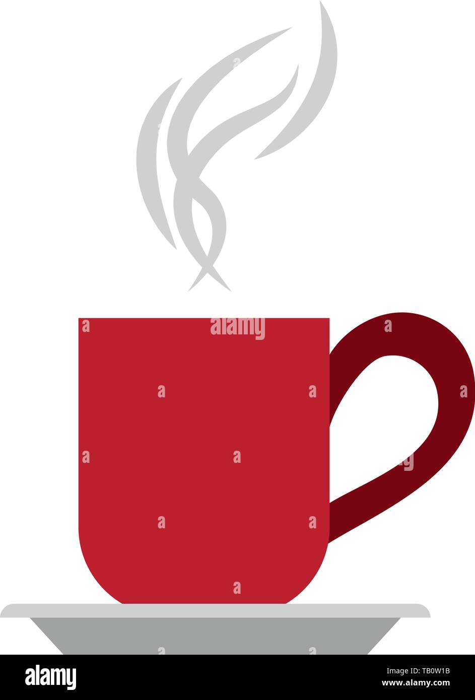 Hot coffee mug on dish Vector illustration Stock Vector Image & Art - Alamy