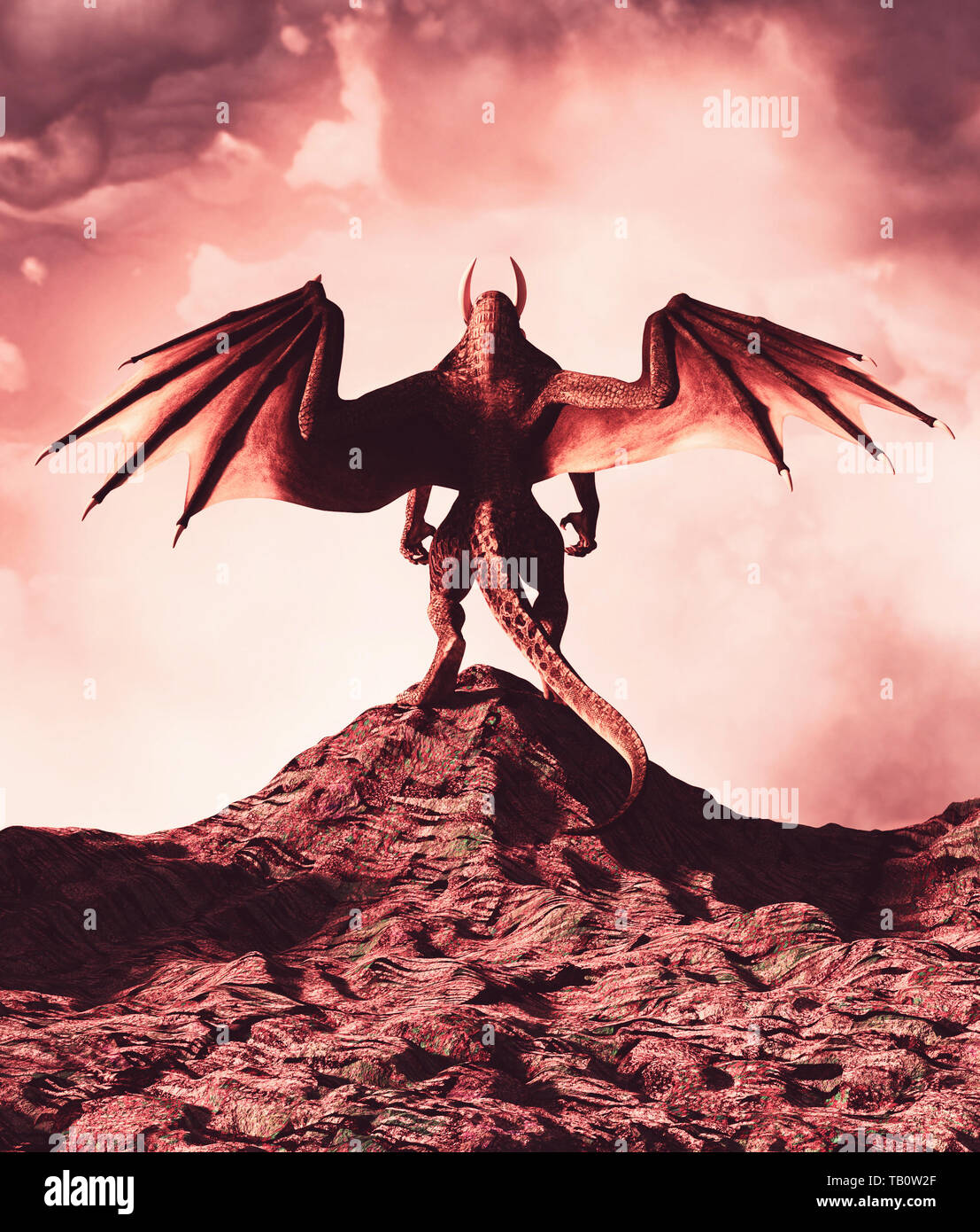 Land of the dragon,3d rendering Stock Photo - Alamy