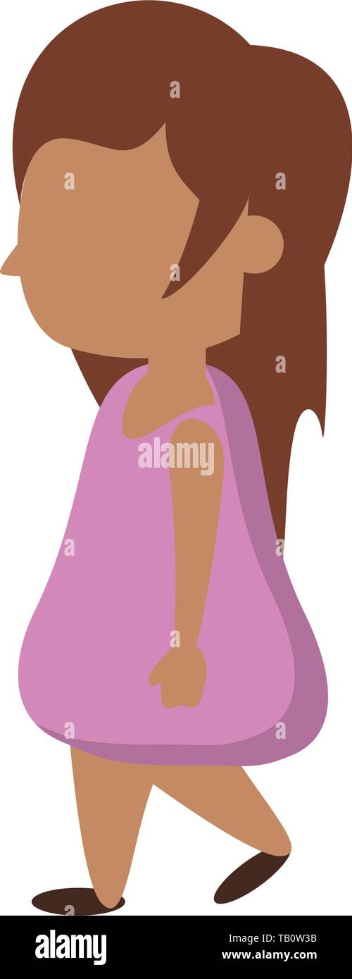 Beautiful Girl Cartoon Isolated Vector Illustration Stock Vector Image And Art Alamy
