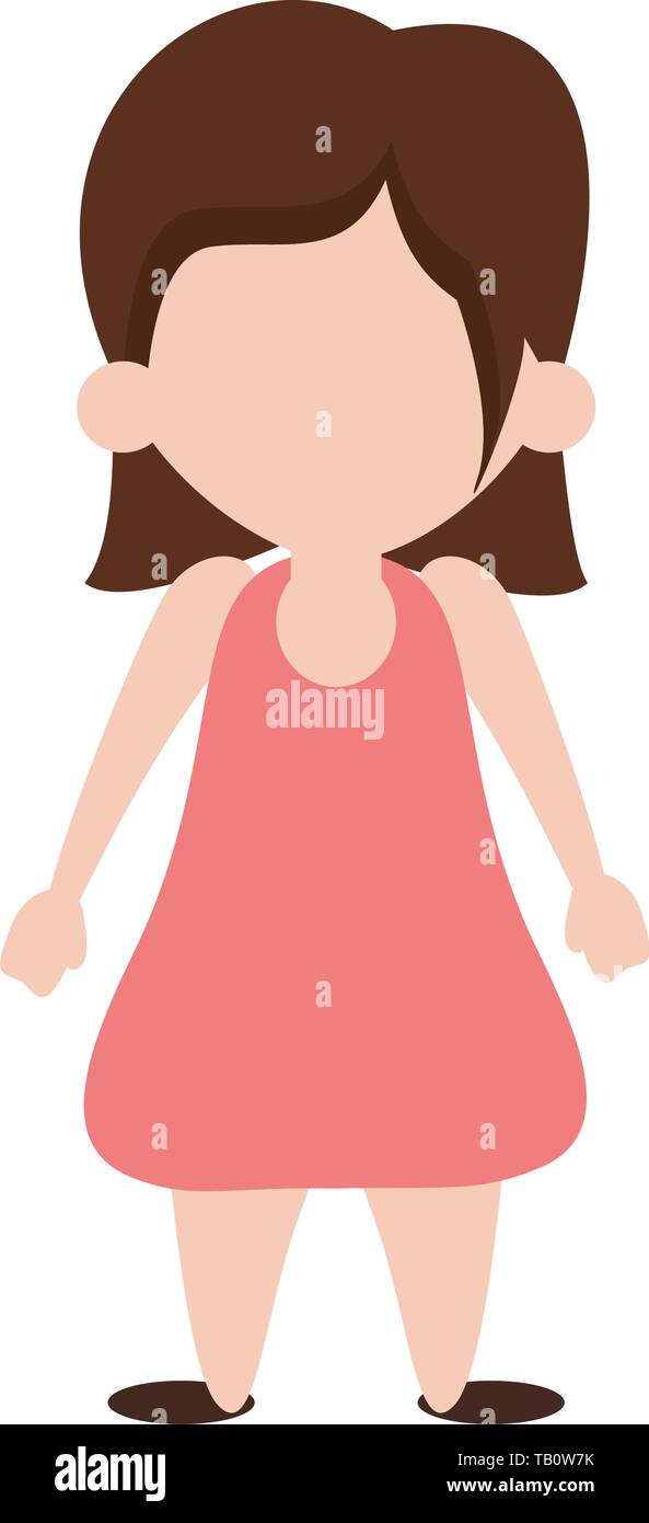 Beautiful girl cartoon isolated Vector illustration Stock Vector Image ...