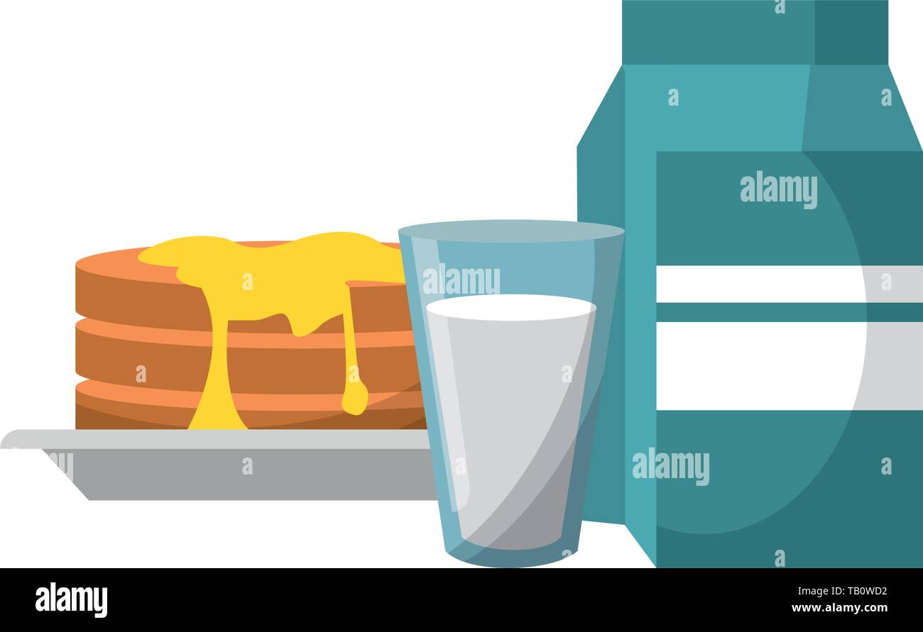 Breakfast morning food cartoons Vector illustration Stock Vector Image ...