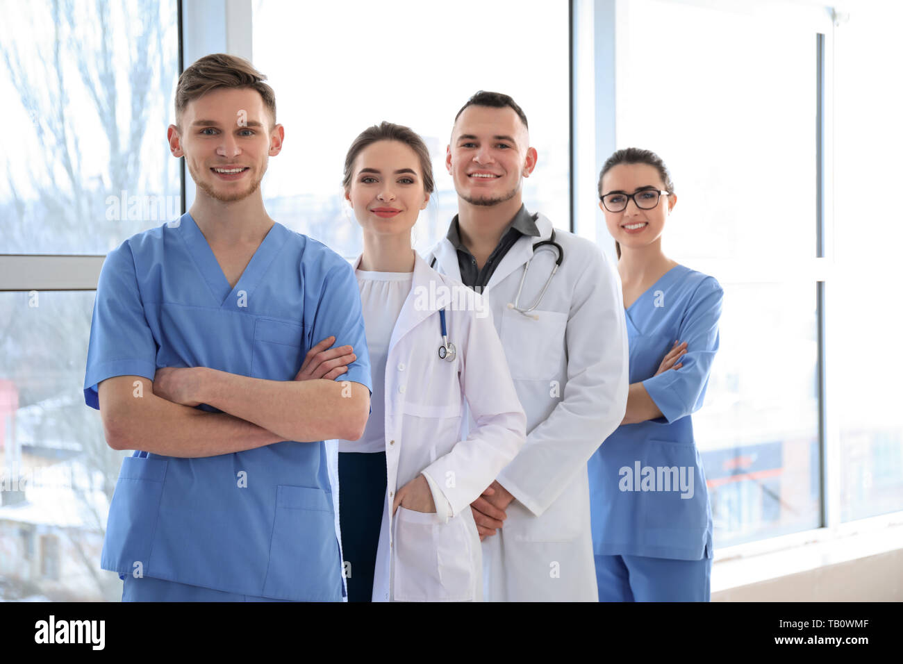 Team of doctors in clinic Stock Photo - Alamy