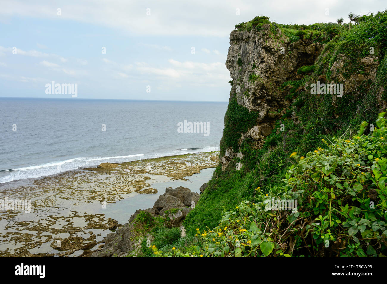 Giza Banta Cliff South of Okinawa Stock Photo - Alamy