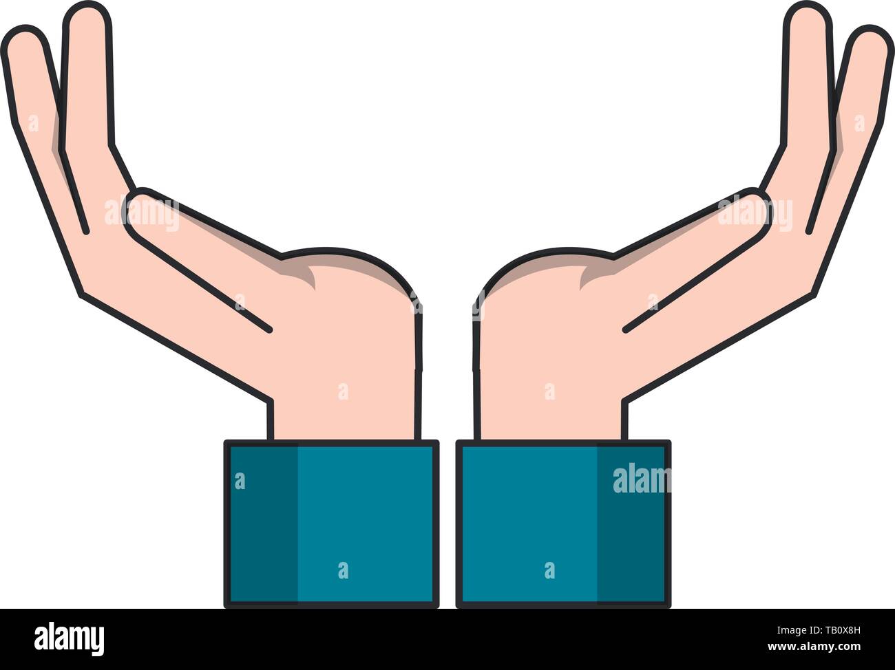 Hands open up cartoon isolated Stock Vector Image & Art - Alamy